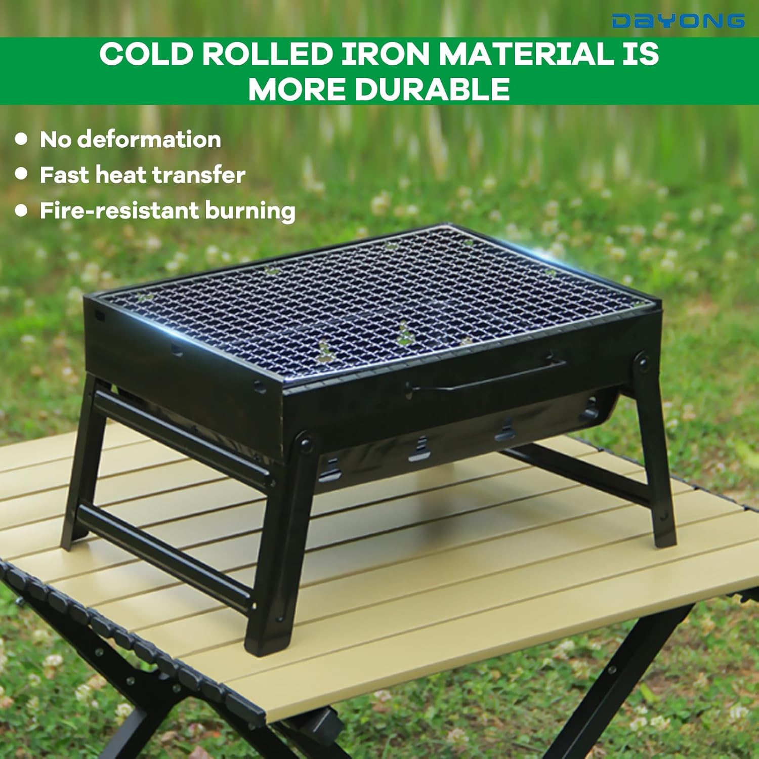 Foldable Barbeque Stand with Handle – Luxe Cart