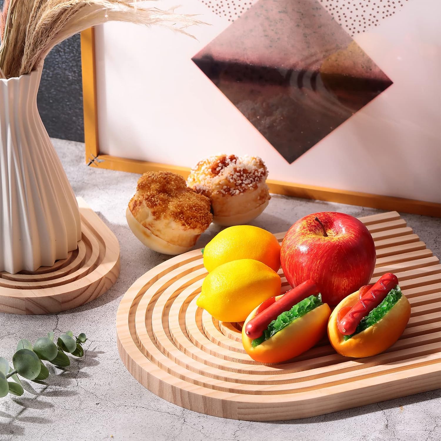 Oval Wooden Kitchen Tray – Luxe Cart
